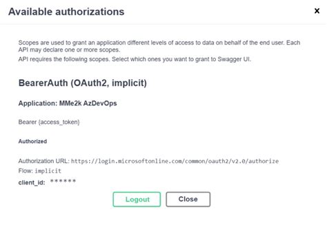 Authorize From Swagger Ui