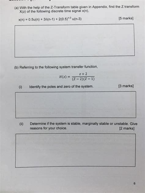 Solved A With The Help Of The Z Transform Table Given In Chegg Com