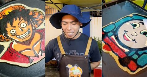 Abang Makes Pancakes Out Of Your Favourite Cartoon Characters At Stall