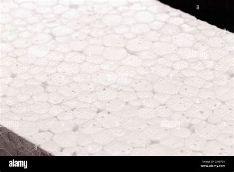 Styrofoam Board Isolated On Black Background Non Toxic Polystyrene Material Thermoplastic And