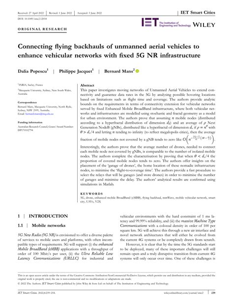 Pdf Connecting Flying Backhauls Of Unmanned Aerial Vehicles To Enhance Vehicular Networks With