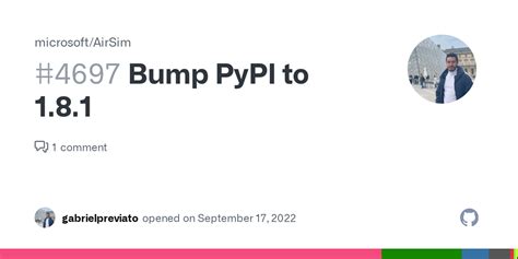 Bump Pypi To 181 · Issue 4697 · Microsoftairsim · Github
