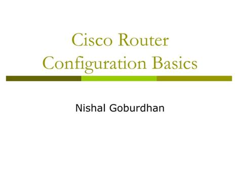 Introduction To Cisco Routers Ppt