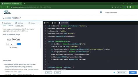Add To Cart Page Coding Practice 7 Todos Application Nxtwave Ccbp 4o Youtube
