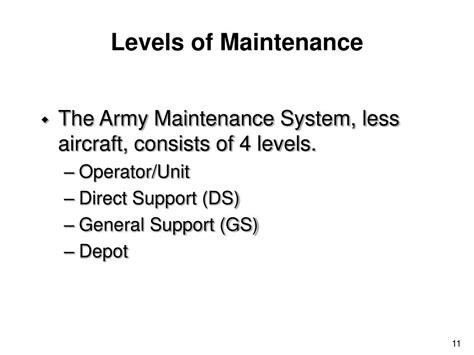 Ppt Direct Unit Maintenance Operations Powerpoint Presentation Free