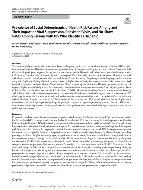 Pdf Prevalence Of Social Determinants Of Health Risk Factors Among And Their Impact On Viral