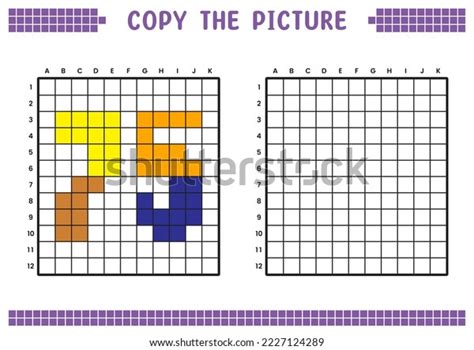 그림을 복사하고 격자 이미지를 완성합니다 교육용 스톡 벡터로열티 프리 2227124289 Shutterstock