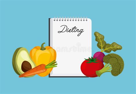 Dieting And Vegetables Stock Vector Illustration Of Plant 80852737