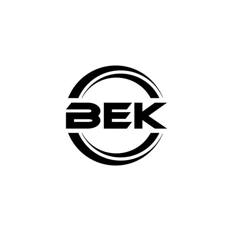 Bek Letter Logo Design In Illustration Vector Logo Calligraphy