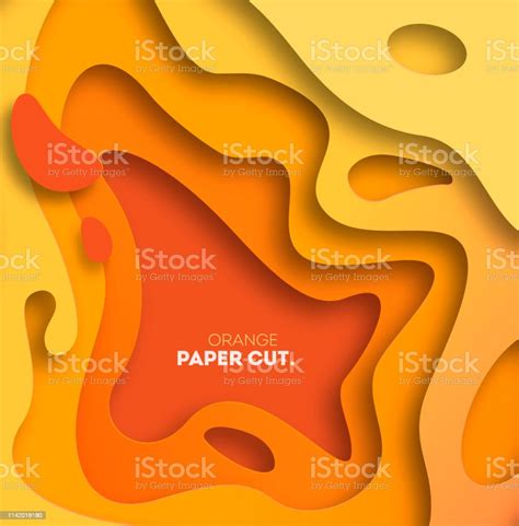 종이 컷 모양 노란색 배경 벡터 일러스트입니다 3d 추상 조각 예술 곡선에 대한 스톡 벡터 아트 및 기타 이미지 곡선 공예 구멍 Istock