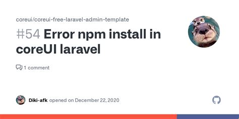 Error Npm Install In Coreui Laravel · Issue 54 · Coreuicoreui Free