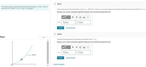 Solved The Particle Travels Along The Path Defined By The Chegg