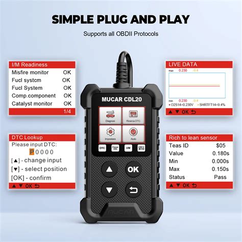 Mucar Cdl20 Obd2 Car Diagnostic Tools