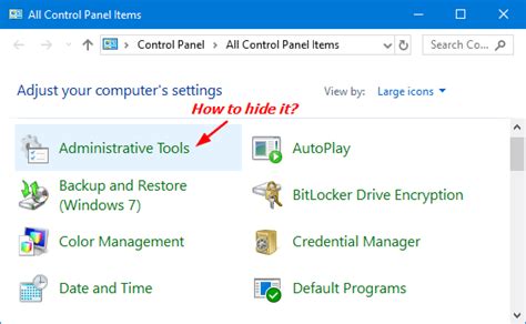 How To Hide Specific Control Panel Items In Windows 10 8 7 Password Recovery