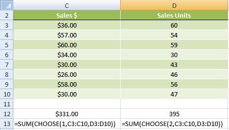 Excel CHOOSE Function My Online Training Hub