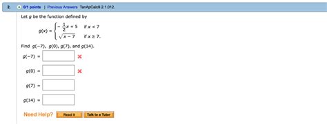 Solved Let G Be The Function Defined By G X X Chegg Com