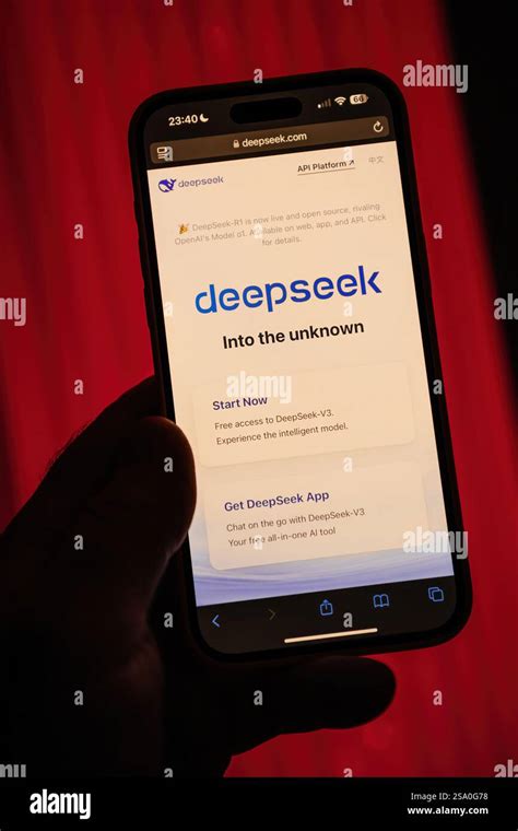 Paris France Jan 28 2025 Deepseek Introduces R1 An Open Source Ai