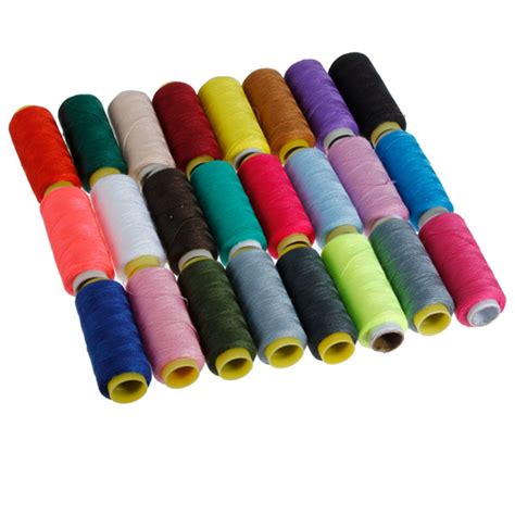 Polyester Sewing Thread 24 Assorted Colors Spool 1000 Yards Each For An Exhilarating Sewing