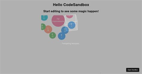 React D3 Bubbles Forked Codesandbox