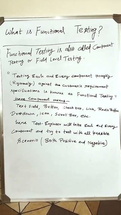 What Is Functional Testing Functional Testing Kya Hota Hai Shorts Functionaltesting Youtube