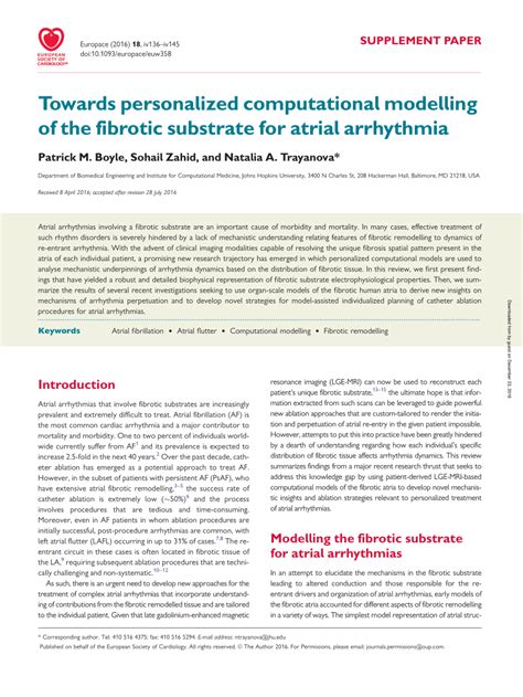 Pdf Towards Personalized Computational Modelling Of The Fibrotic Substrate For Atrial Arrhythmia