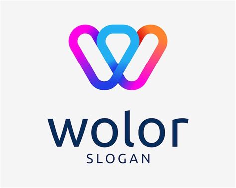 Premium Vector Letter W Initials Colorful Bright Vibrant Gradient Color Modern Minimalist