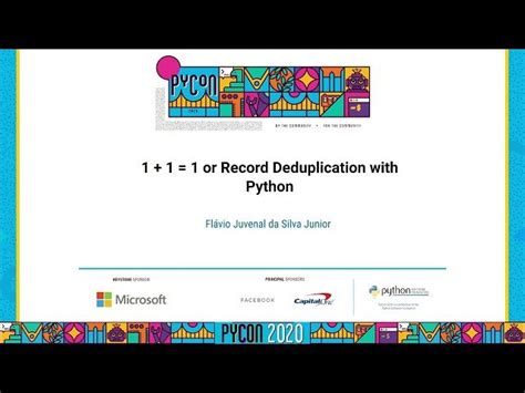 Pycon Us Talk Record Deduplication With Python From Pycon Us Class Central