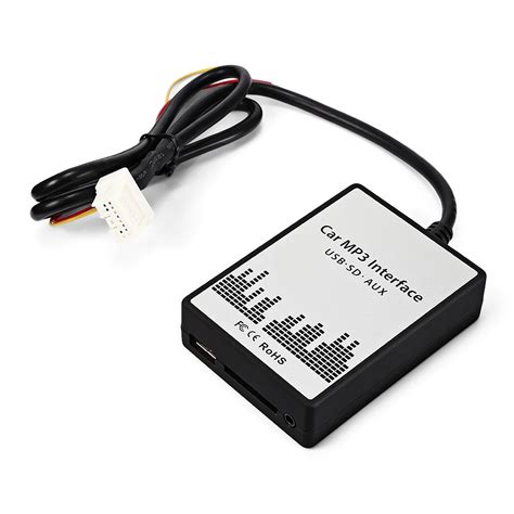 Car Aux Usb Interface Adapter 35mm Aux Cable Input Sd Mp3 Player Radio Interface Adapter For