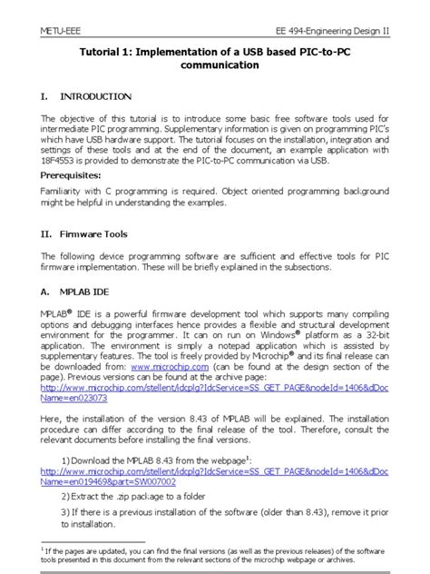 2tutorial 1 Implementation Of A Usb Based Pic To Pc Communication Pdf Pic Microcontroller
