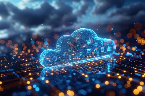 Cloud Storage On The Digital Technology Using Ai Cloud Security And Data Upload Premium Ai