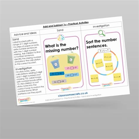 Year 2 Add And Subtract 1s Practical Activities Resource Classroom Secrets