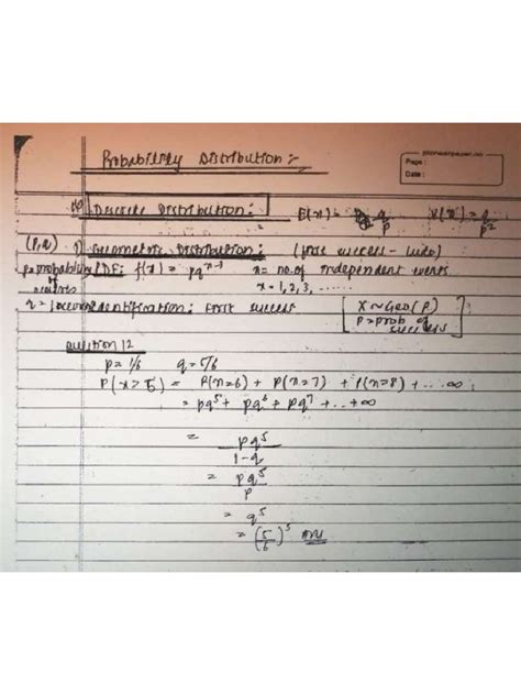Geometric Distribution Pdf