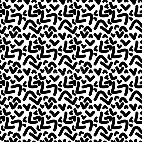 Hand Drawn Seamless Pattern Abstract Shape Design Of Texture Background Stock Vector