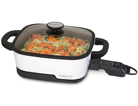 Presto Precise® 12-inch Tuxedo™ digital precision skillet multi-cooker ...