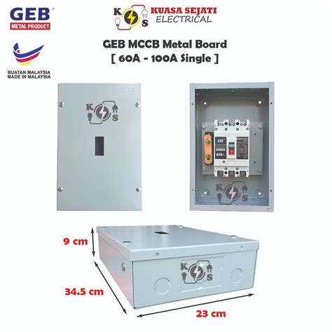 Geb 60a 100a Metal Mccb Board Single Mccb Slot Shopee Malaysia