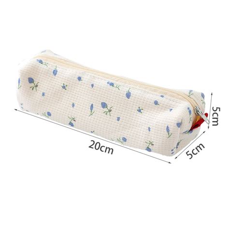 Fresh Style Floral Pencil Bag Pecil Case Ins Cute Pen Pouch Storage Bags School Supplies