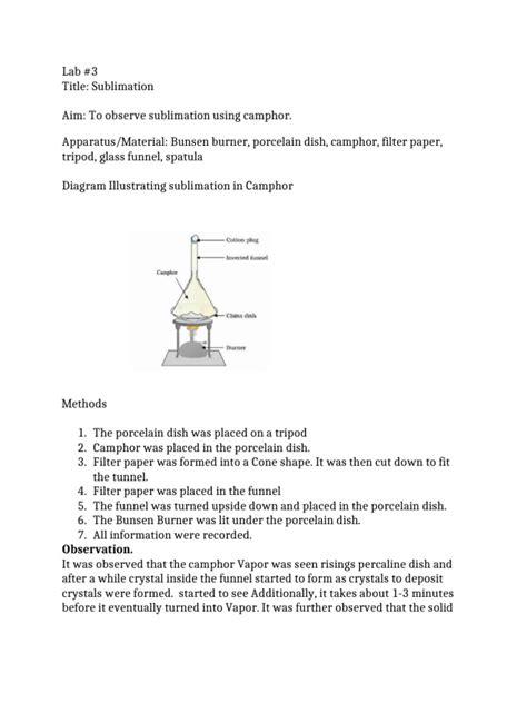 Chemistry Lab 3 And 4 Corrected Pdf Filtration Evaporation