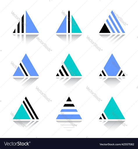 Triangle Design Elements Royalty Free Vector Image