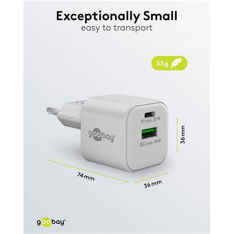 Goobay Gan Usb Ladeger T Dual Nano V F R Htc A X C A W White