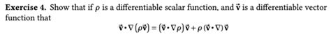 solved exercise 4 show that if ρ is a differentiable scalar