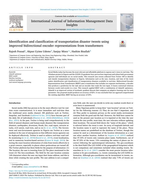 Pdf Identification And Classification Of Transportation Disaster