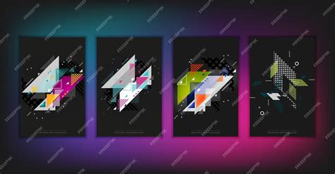 Premium Vector Abstract Geometric Composition Forms Modern Background With Decorative