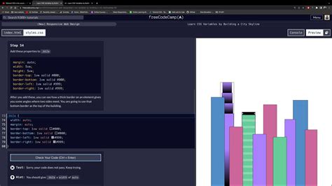Learn Css Variables By Building A City Skyline Step 54 Html Css