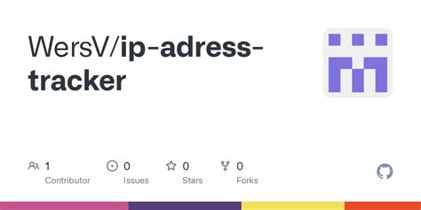 github wersv ip adress tracker