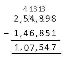 Subtracting Large Numbers With Video Teachoo Subtraction Of Large