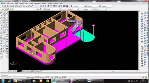 Autocad Lec 3a 3d Column Design With Slab Youtube