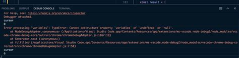 An Error Displays In The Debug Console During A Debug Session · Issue