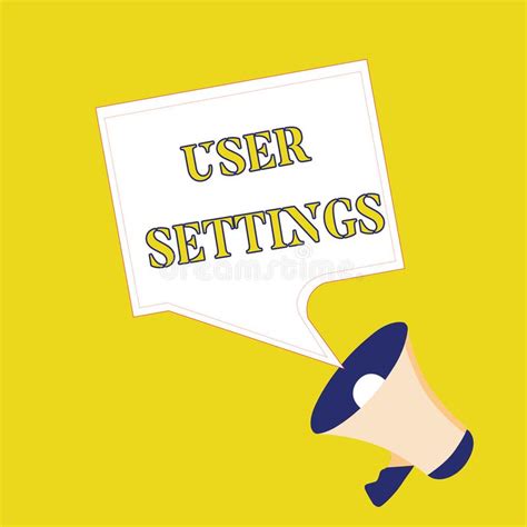Text Sign Showing User Settings Conceptual Photo Configuration Of