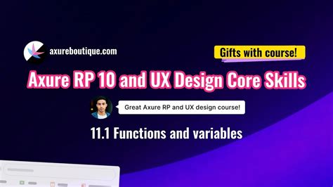 Axure Rp 10 And Ux Design Core Skills Course 111 Functions And Variables Youtube