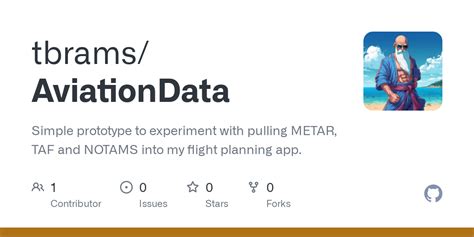 GitHub Tbrams AviationData Simple Prototype To Experiment With Pulling METAR TAF And NOTAMS
